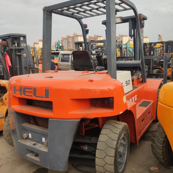 Quality Second Hand 5 Tons Forklift with Heli Isuzu Engine Rated Lifting Capacity 3 Tons for sale