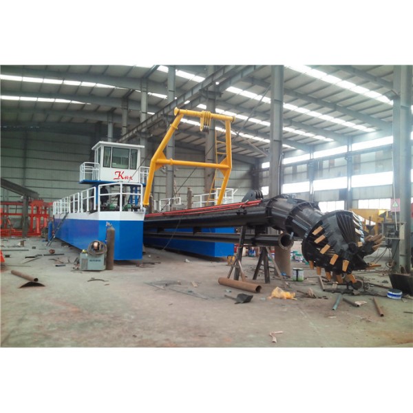 Quality 8 Inches Portable Hydraulic River Sand Dredging Ships Pump Cutter Sution Dredger Vessel Machine for sale