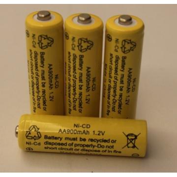 Quality 1.2V Cylindrical NICD Battery Packs AA900mAh UL CE for sale