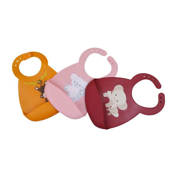 Quality Custom Baby Tableware Set Waterproof Soft Silicone Bibs For Baby for sale