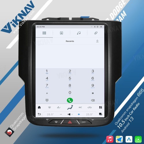 Quality VIKNAV 10.5 Inch Touch Screen 8 Core Android Car Radio For Dodge Ram 1500 2013 for sale
