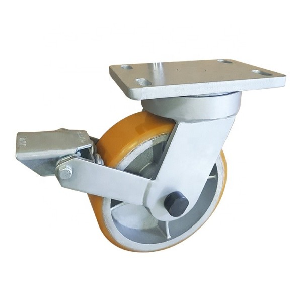 Quality Plate Mounting Super Heavy Duty Casters 4 X 4.5 Inches Plate Size 7.5 Inches Overall Height Ideal for Warehouse for sale