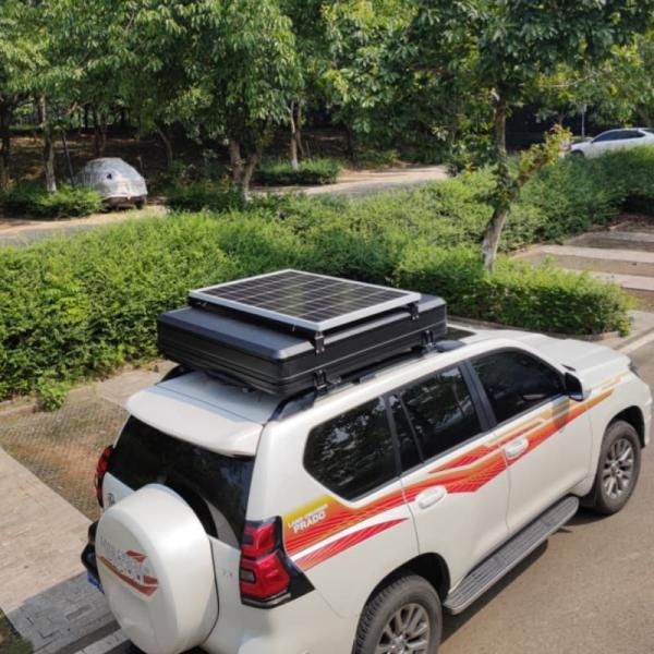 Quality 4 Season Foldable Rooftop Camping Tent Extended Type With Aluminum Shell for sale