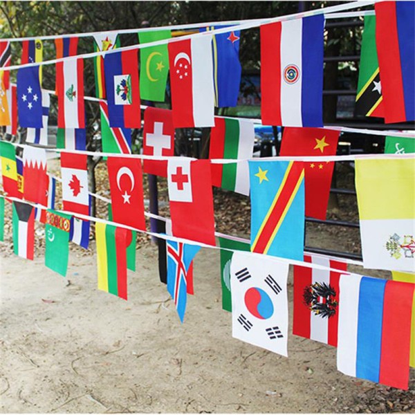 Quality Custom Outdoor Bunting Flag Decor 100% Polyester For Decoration for sale