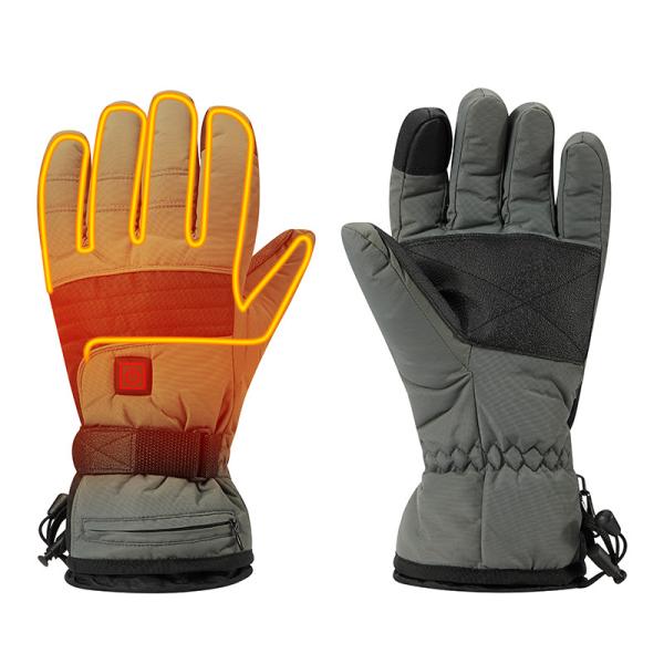Quality Ski Full Leather Rechargeable Heated Gloves Windproof Waterproof Women Ski for sale