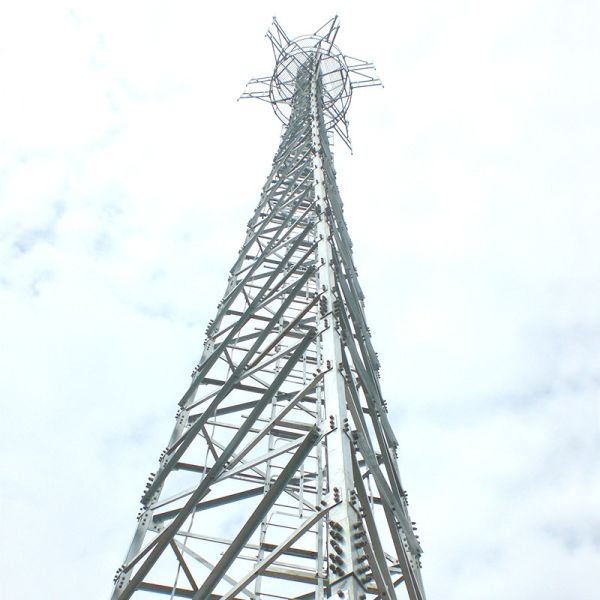 Galvanized Steel Lattice Cell Phone Tower Q235 65m Telecommunication ...