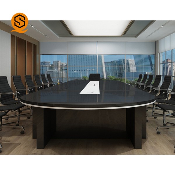 Quality Antibacterial Solid Surface Conference Table Oval Meeting Room Table for sale
