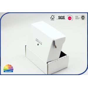 Quality E Flute White Corrugated Mailer Box Double Side Printed Logo Glossy Lamination for sale