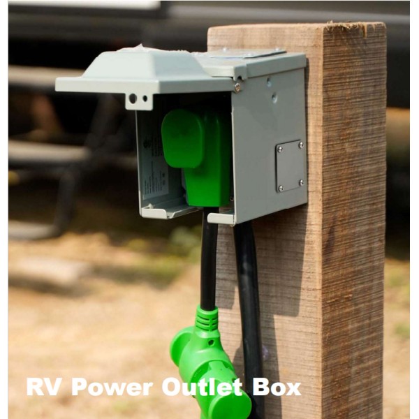 Quality 30A 125V Weatherproof RV Power Outlet Box and Electrical Pedestal for Outdoor RV Parks for sale