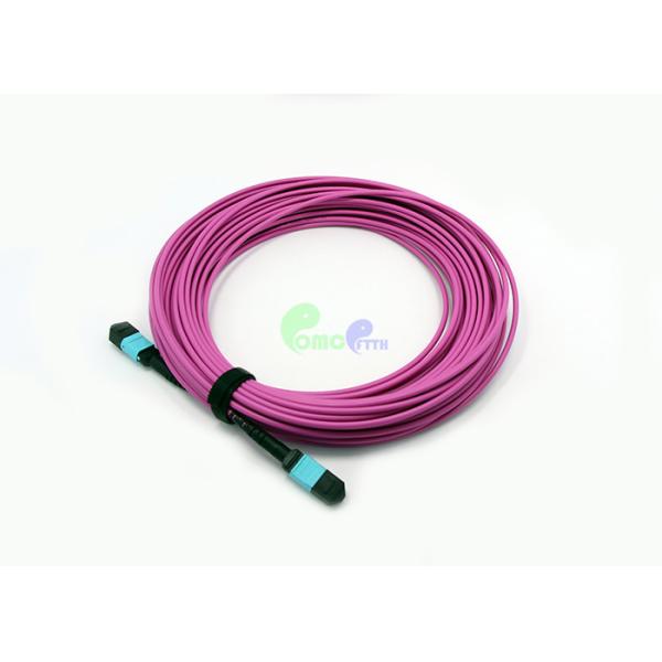 Quality OM4 50/125μm Multi - Mode MTP Trunk Cable , 3.0mm Jacket OD MTP 12 Fiber for sale
