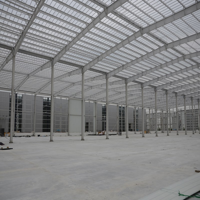 Steel structure hangar exterior view