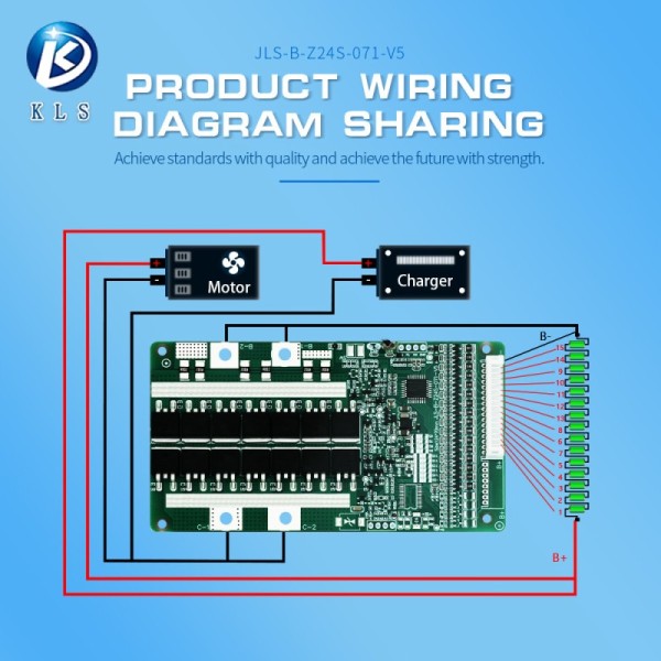 Quality KLS Normal Bms 8S 80A Lithium Iron 24V LiFePo4 Battery Current System for sale