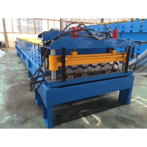 Quality Panel Glazed Tile Roll Forming Machine One Complete Chain with Decoiler 5-8m/min for sale