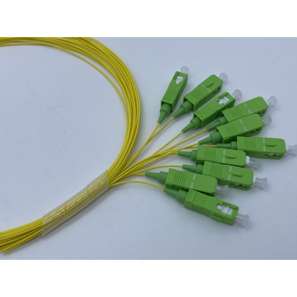 Quality High Effective SC APC Fiber Optic Pigtail 0.9mm For Patch Panel Network for sale