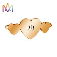 Quality 13x33MM Creative Brushed Finish SS304 Custom Engraving Charms for sale