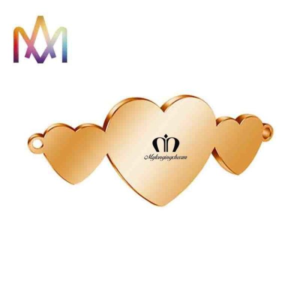 Quality 13x33MM Creative Brushed Finish SS304 Custom Engraving Charms for sale