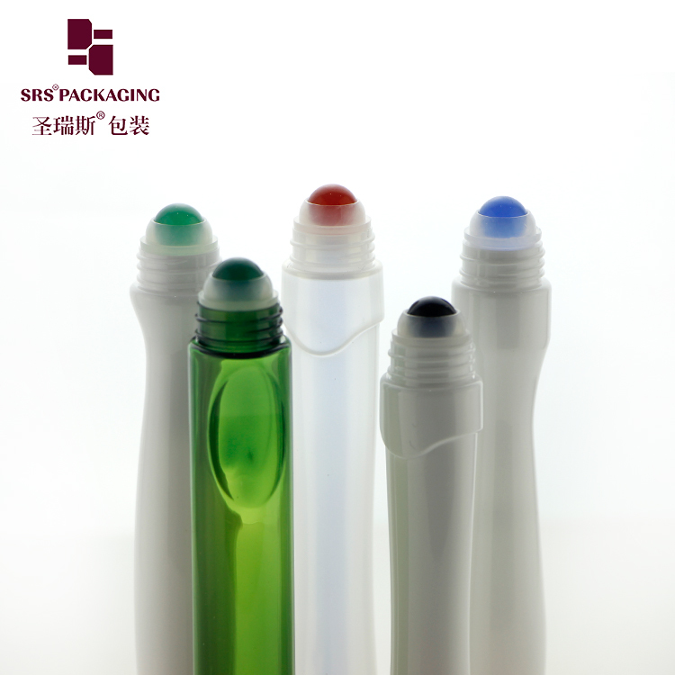 Quality PETG Unique Design Shape PCR Roll On Bottle Customize Color Eye Serum Liquid for sale