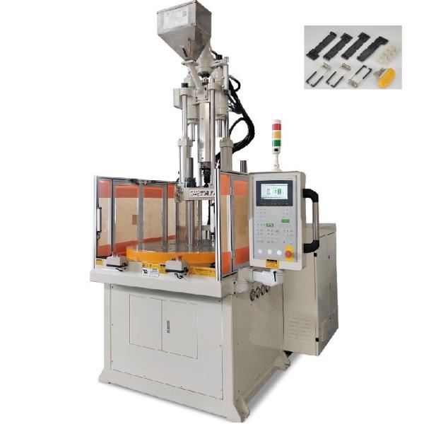 Quality 55 Ton Vertical Rotary Plastic Injection Molding Machine AMP Connectors Making for sale