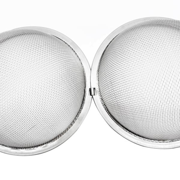 Quality Sus304 Stainless Steel Mesh Filter Baskets Tea Strainer Ball 90mm for sale
