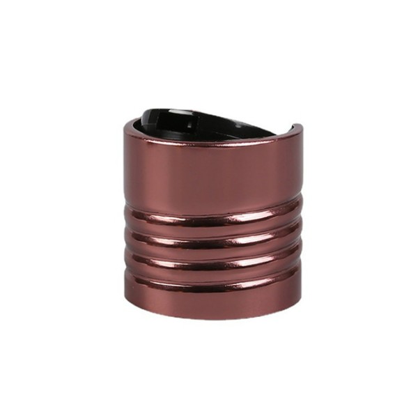 Quality 20-410 24-410 Disc Top Caps 20mm Shiny Brown Screw Aluminium for sale
