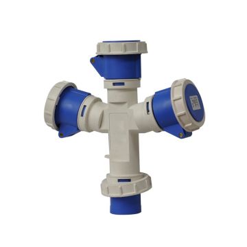 Quality IP67 3 Way 16A 220V Splitter Y multi plug socket for sale