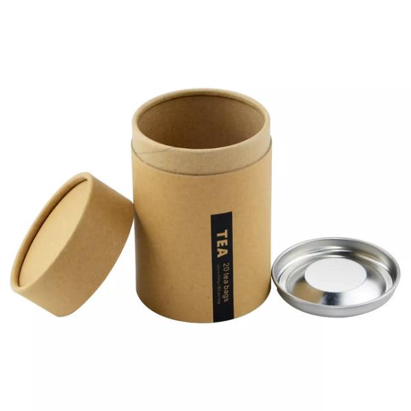 Quality Kraft Paper Cylinder Container Packaging Eco Friendly Tea Packaging for sale