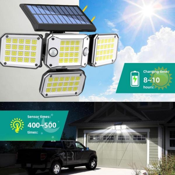Quality Solar Powered Motion Sensor Flood Lights Outdoor Waterproof Solar LED Floodlight for sale