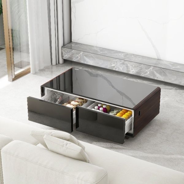 Quality 1295*705*460mm Primst Coffee Table Fridge with Wireless Charging and Refrigerate for sale