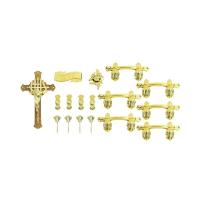 Quality 13pcs Coffin Handles And Accessories Set Adult Use Vucuum Metalization Coated for sale
