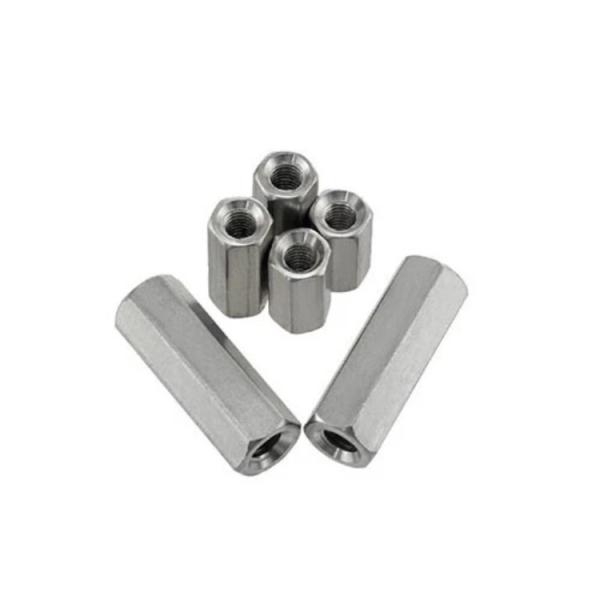 Quality Stainless Steel 304 316 Long Connector Thread Nut DIN6334 Hex Coupling Nut for sale