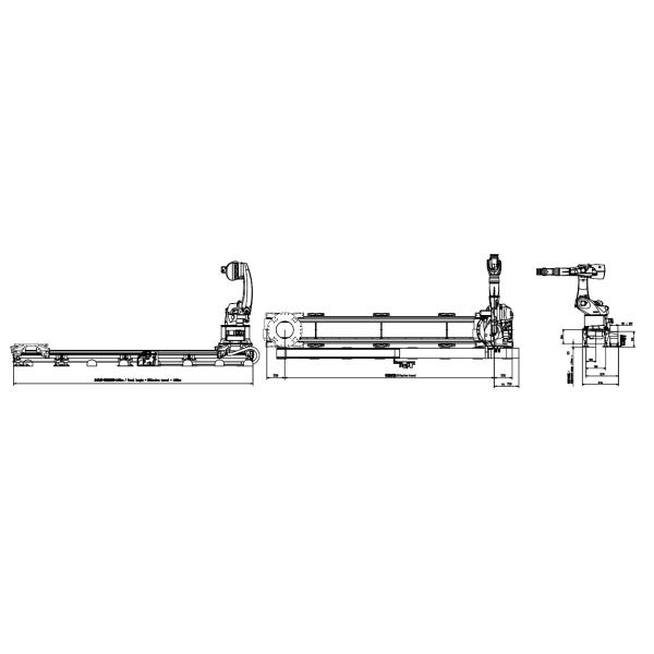 Quality Industrial Robot Ground Rail For Spraying Industry KL4000 0.05mm Repeatability for sale