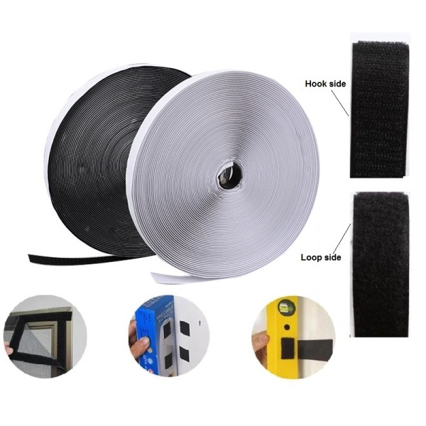 Quality Hot Melt 3m Glue Self Adhesive Velcro Strips Nylon Hook And Loop Fasteners 2mm for sale