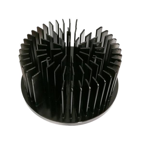Quality Round Antirust Heat Sink Radiator , Practical Extruded Aluminum LED Heatsink for sale