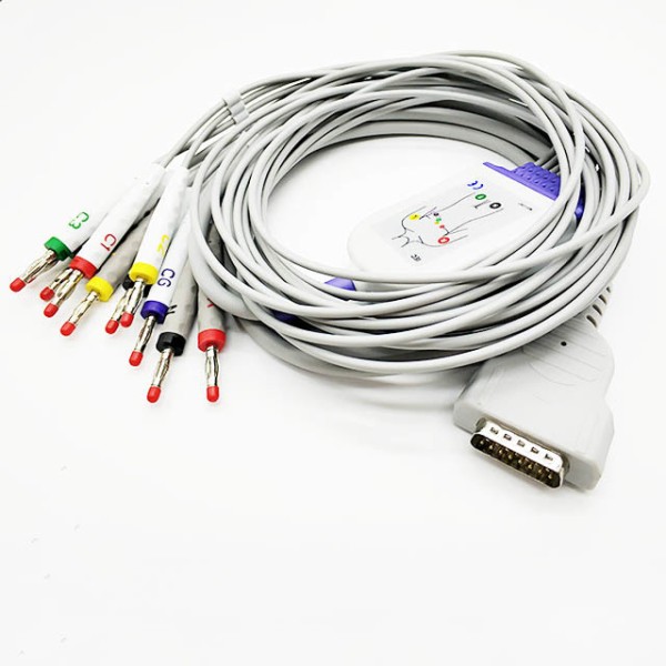 Quality Banana IEC 3.6M EKG Cables Compatible GE TPU Material 10K resistor for sale