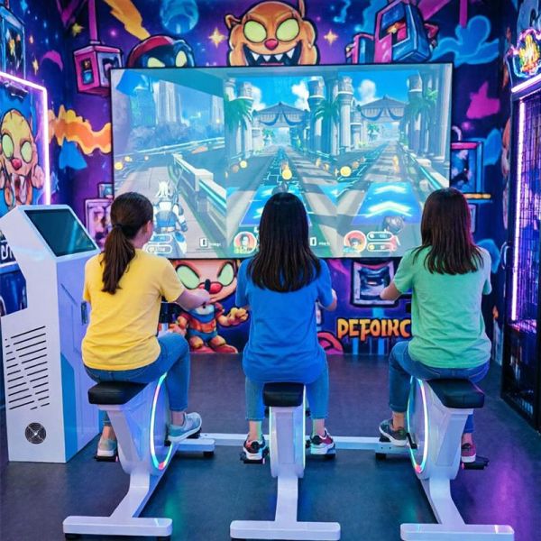Quality New Arrival Kids Interactive Cycling Game Machine VR Dynamic Exercise Bike with for sale