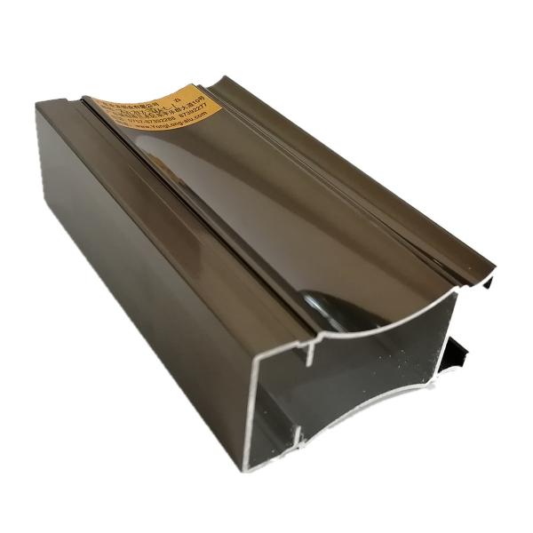 Quality High Glossy Machined Champagne Anodized Aluminium Extrusion Profiles for sale