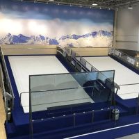 Quality 25mm Anti Fading Yarn Artificial Ski Grass White Skiing Grass for sale