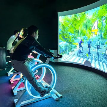 Quality Dynamic Racing Interactive Projection Game Outside Interactive Bike Game for sale
