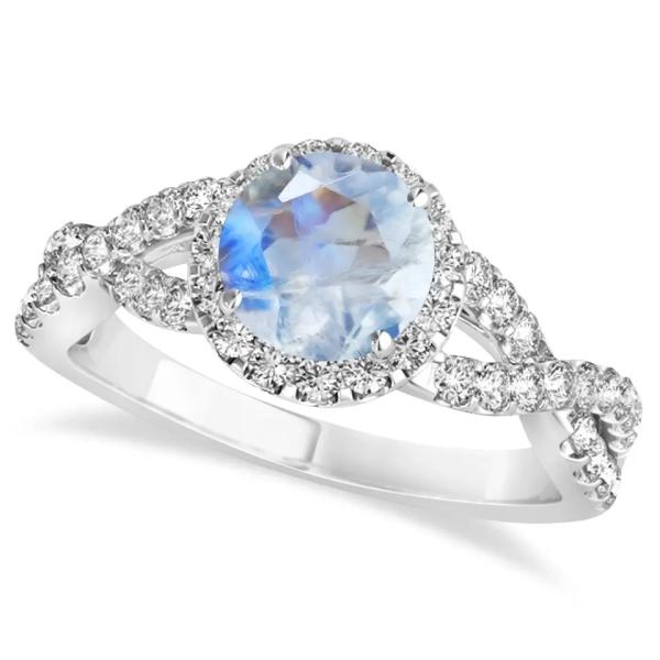 Quality 925 Sterling Silver Vine Manufacturer Round Cut Rainbow Moonstone Engagement for sale