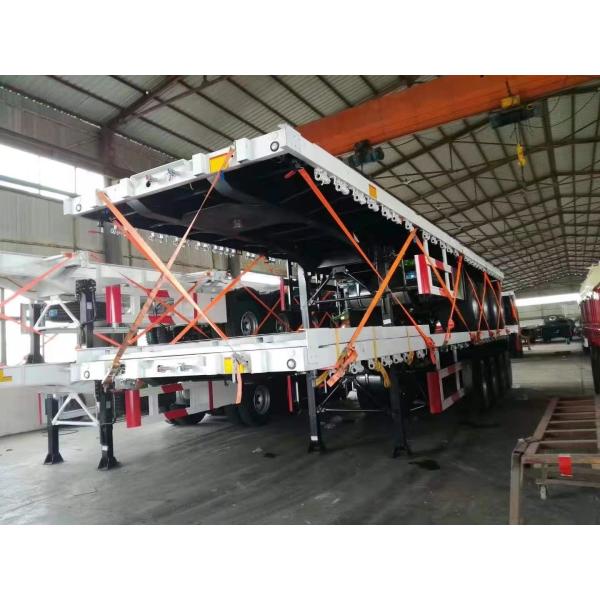 Quality Long Distance Hauling Tri-Axle Container Flatbed Semi-Trailers with 50T Load for sale