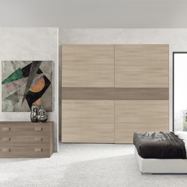 Quality Customized Furniture Bedroom Modern Sliding Door Wardrobes Anti Scratch for sale