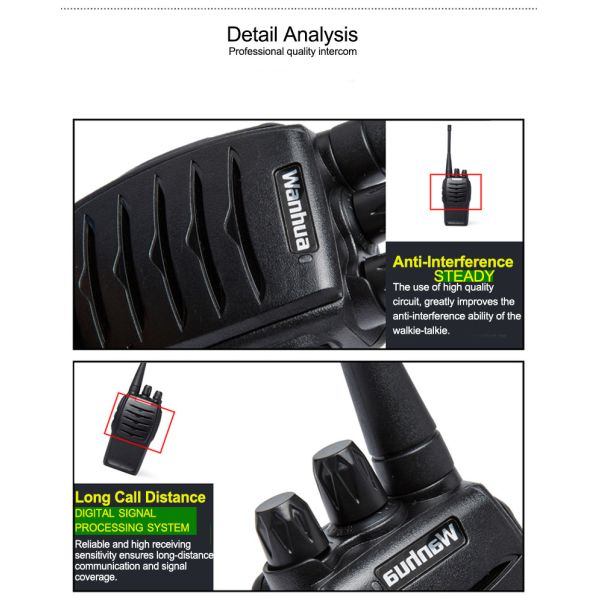 Quality Wanhua WH27 Long Range Walkie Talkie Two-way Radio with -30 60°C Temperature for sale