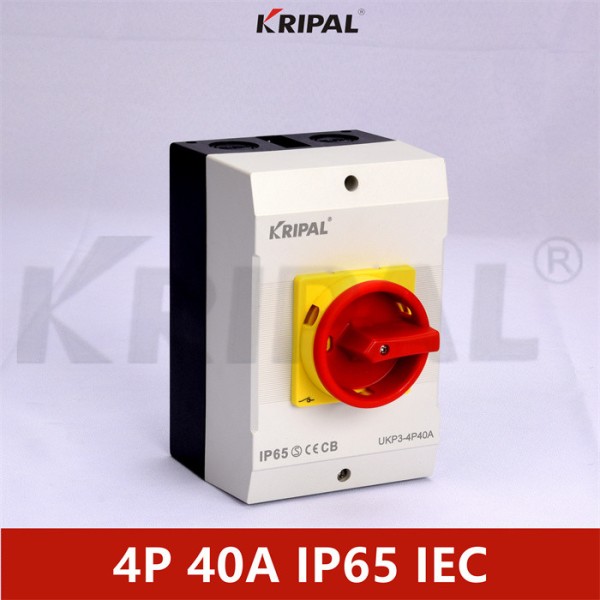 Quality 4P 40A IP65 230-440V Load Isolator Waterproof AC Isolator Switch for sale