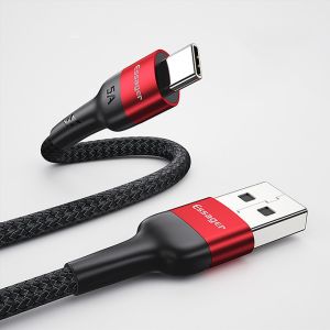 Quality Essager 5A Type C Fast Cable 1M 2M Fast Charging USB 2.0 Data Transfer Type C for sale