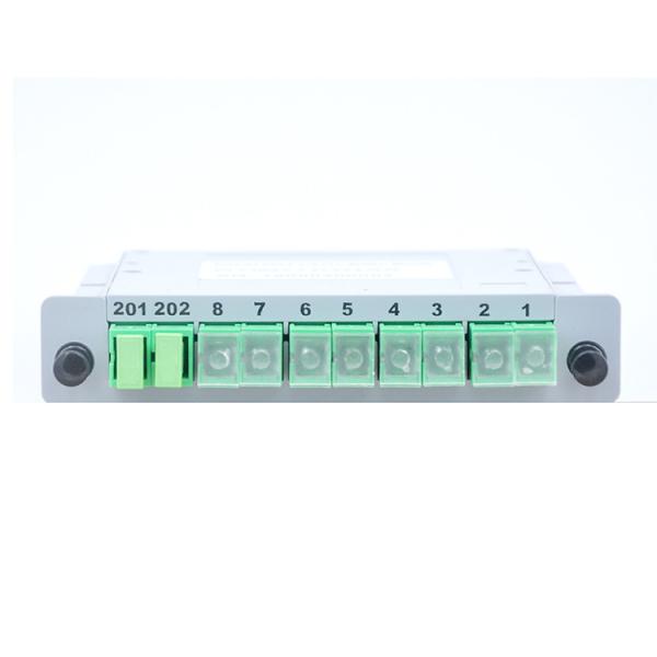 Quality ABS 2x8 Multimode Fiber Optic Splitter Plc LGX Box Cassette Card Inserting for sale
