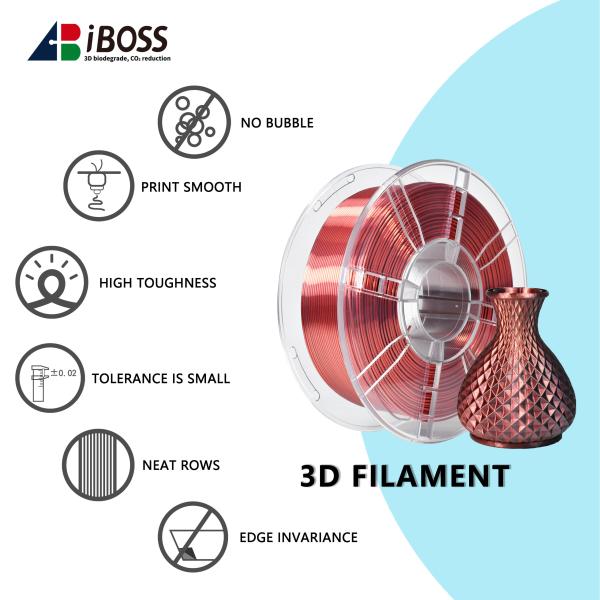 Quality PLA Plus 3D Printer Filament Toughness Enhanced Silk Black Red Filament for sale