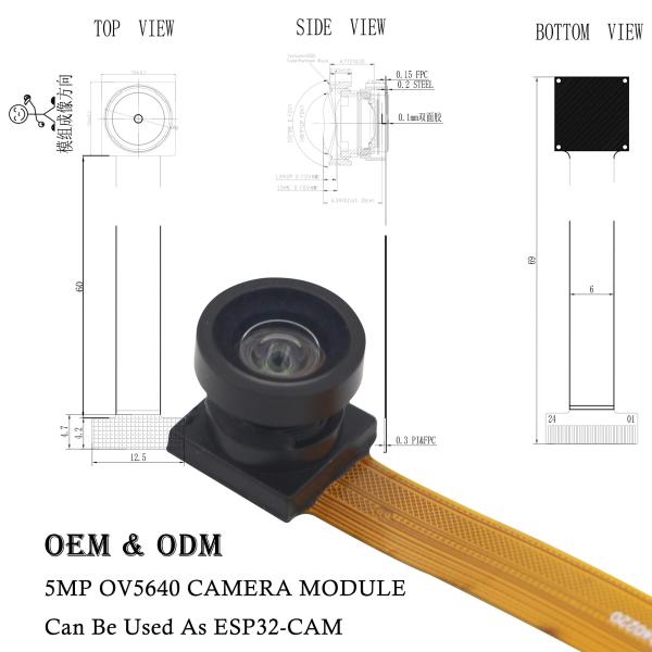 Quality ESP32 OV5640 Camera Module 5MP 24Pin MIPI DVP Face Recognition Camera Module for sale