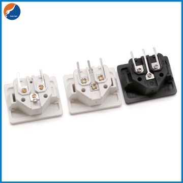 Quality 3 Pin C6 Inlet Plum Plug Power Socket 2.5A 6A 8A 250V AC for sale