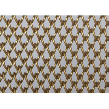 Quality 20m Gold Aluminum Metal Mesh Curtain SGS for sale