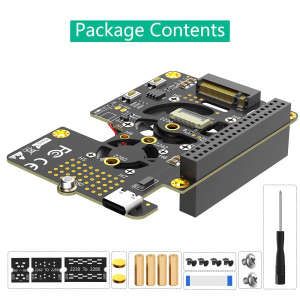 Quality 3 In 1 Combo M.2 NVMe SSD To PCI-E Adapter For Raspberry Pi 5 for sale